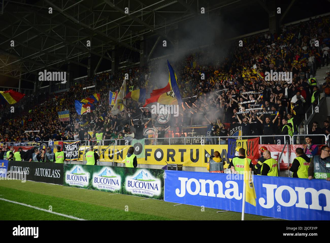 Romanian Fans during Romania vs Finland , Bucharest 11.06.2022 , Uefa ...