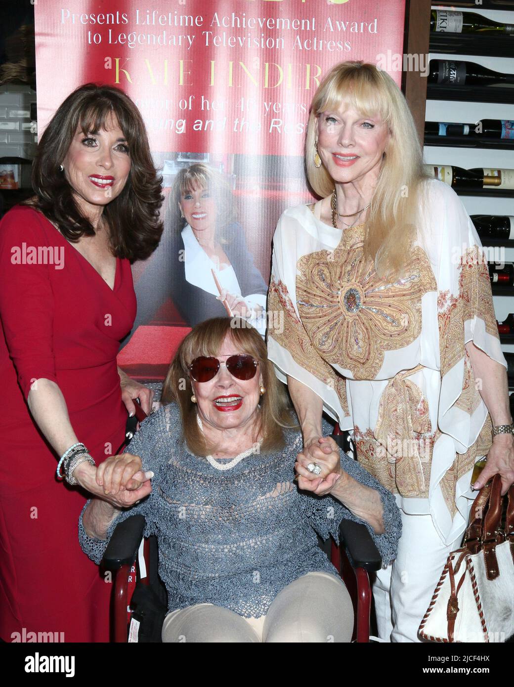 LOS ANGELES - JUN 9: Kate Linder, Terry Moore, Lee Benton at the Cote d ...