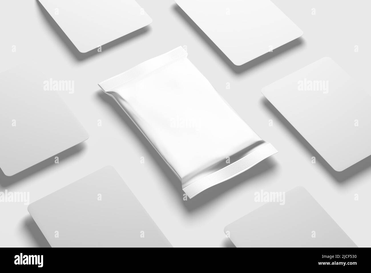 Trading Card Packaging 3D Rendering White Blank Mockup Stock Photo - Alamy
