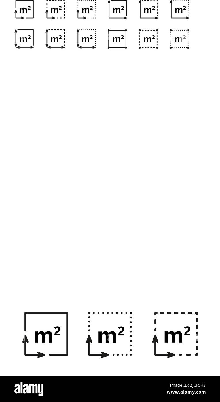 Square Meter icon. M2 sign. Flat area in square metres . Measuring land ...