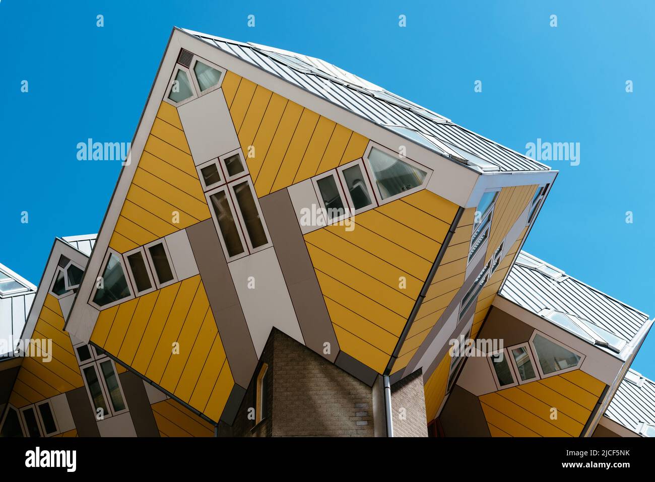 Rotterdam, Netherlands - May 8, 2022: Yellow cubic houses in Rotterdam ...