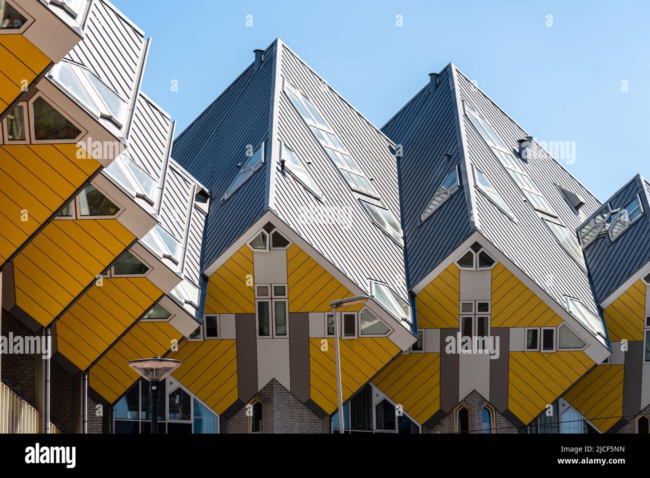 Rotterdam, Netherlands - May 8, 2022: Yellow cubic houses in Rotterdam ...