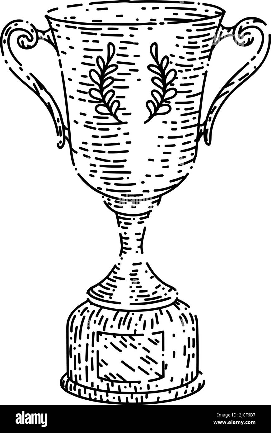 trophy silver sketch hand drawn vector Stock Vector Image & Art - Alamy