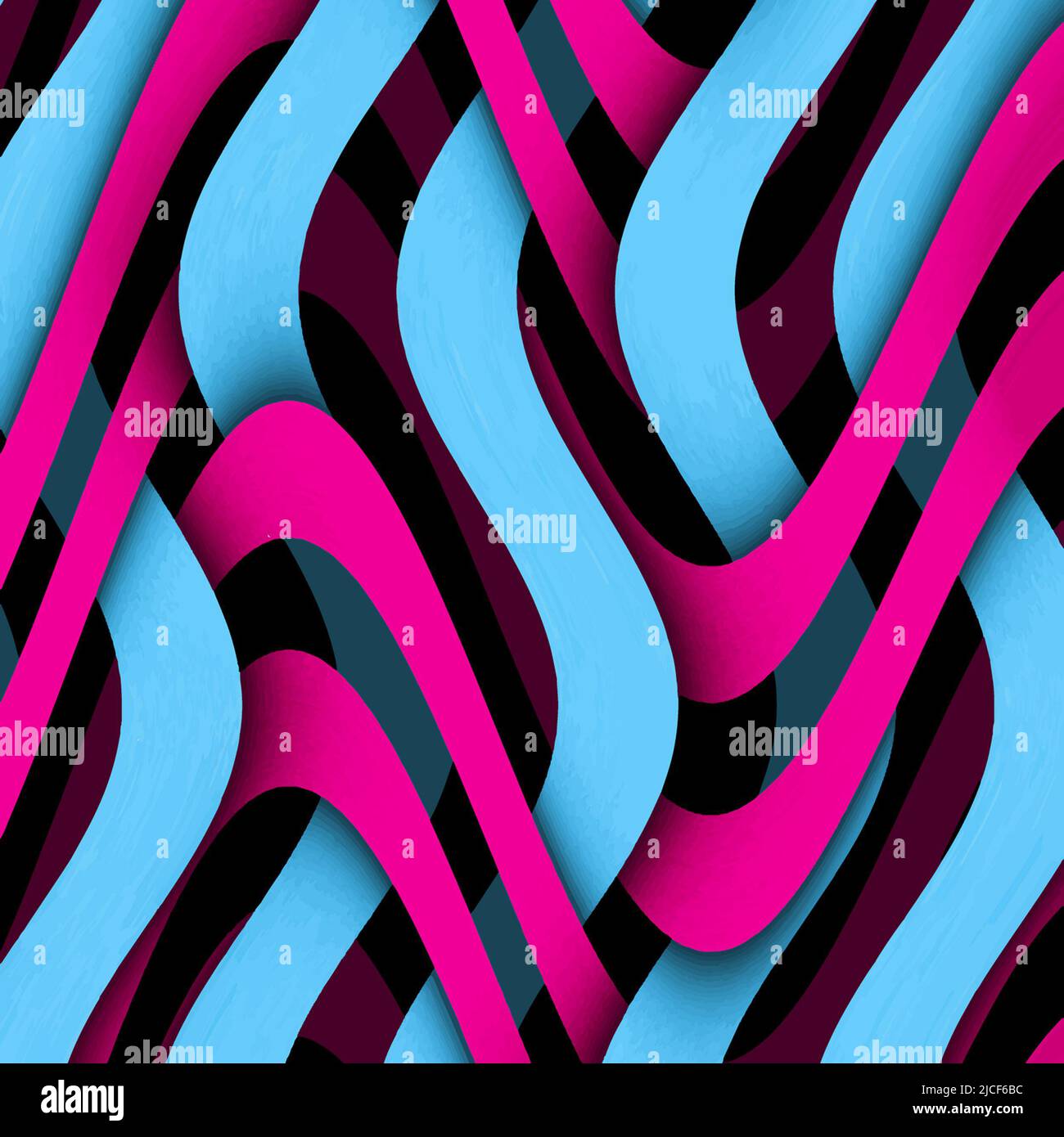 Bright multicolor curved lines background. Shiny neon wavy pattern ...