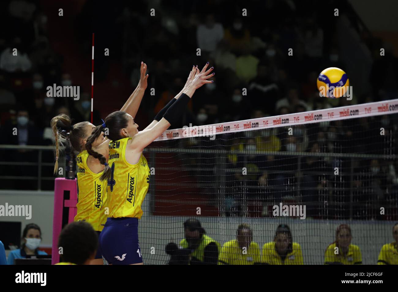 ISTANBUL, TURKEY - JANUARY 23, 2022: Eda Erdem Dundar and Meliha ...