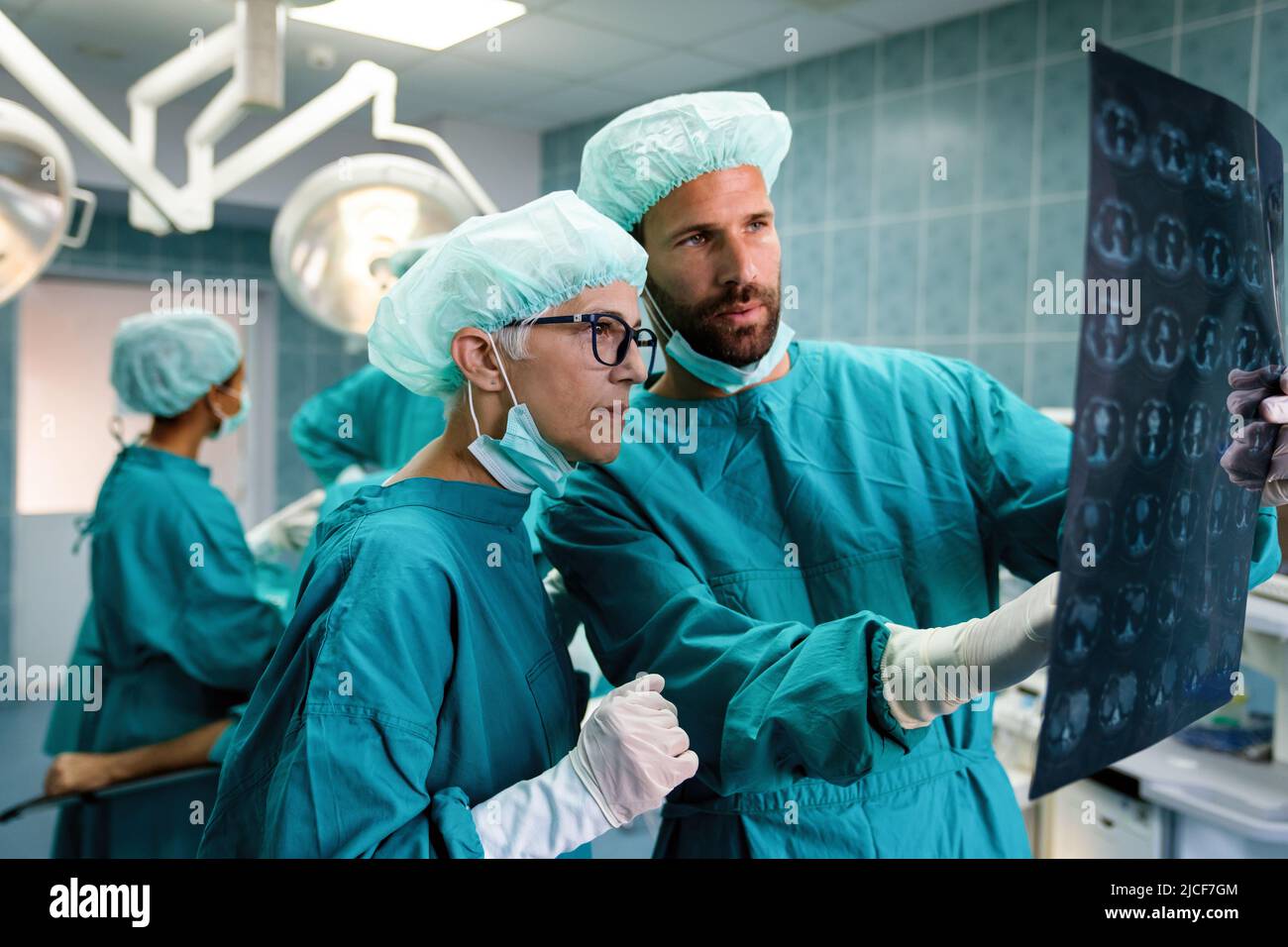 Doctors preparation for surgical operation in hospital. Healthcare ...