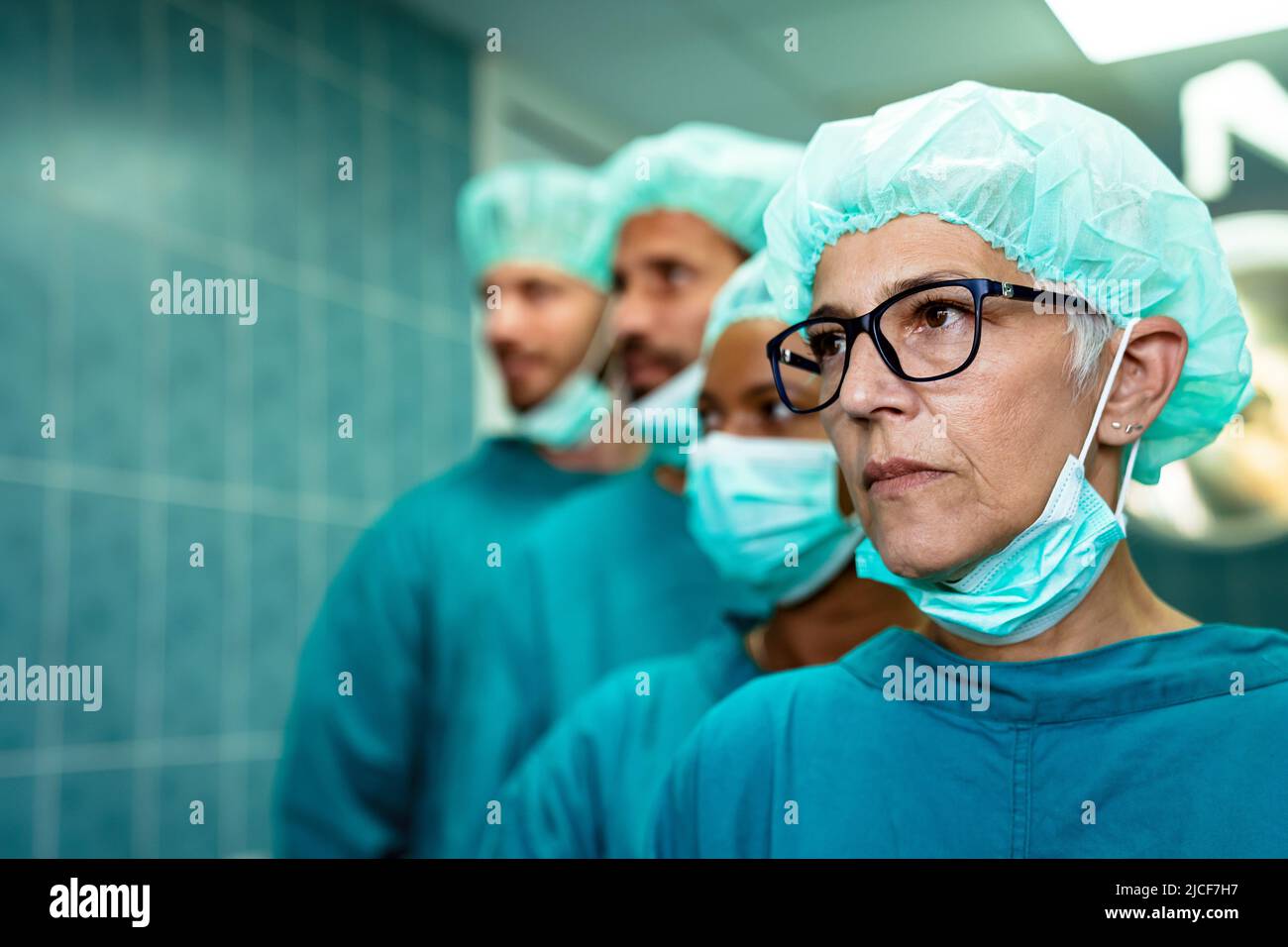 Healthcare workers in the Coronavirus Covid19 pandemic Stock Photo - Alamy
