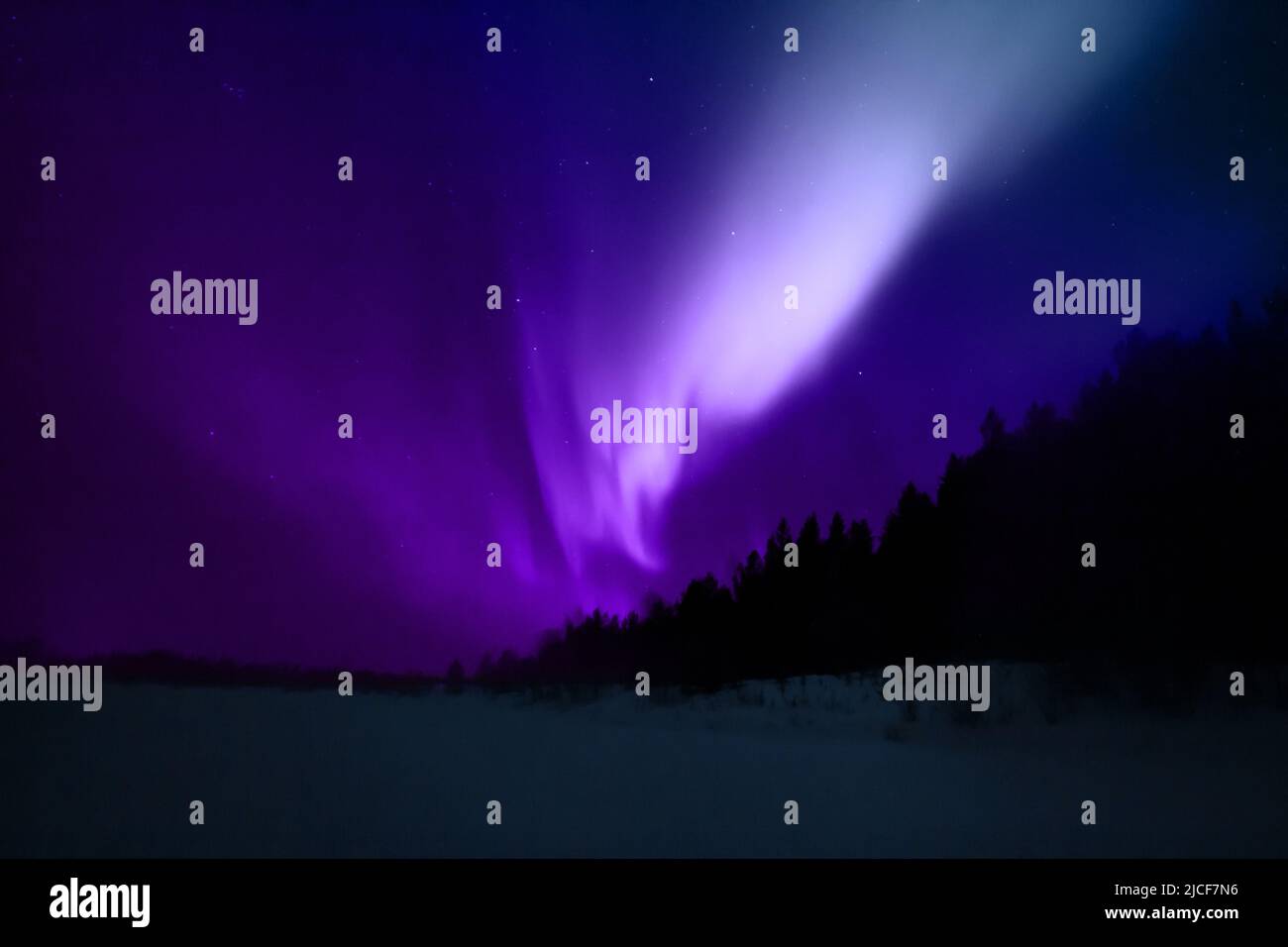 Northern lights of many shades of color Lapland Stock Photo - Alamy