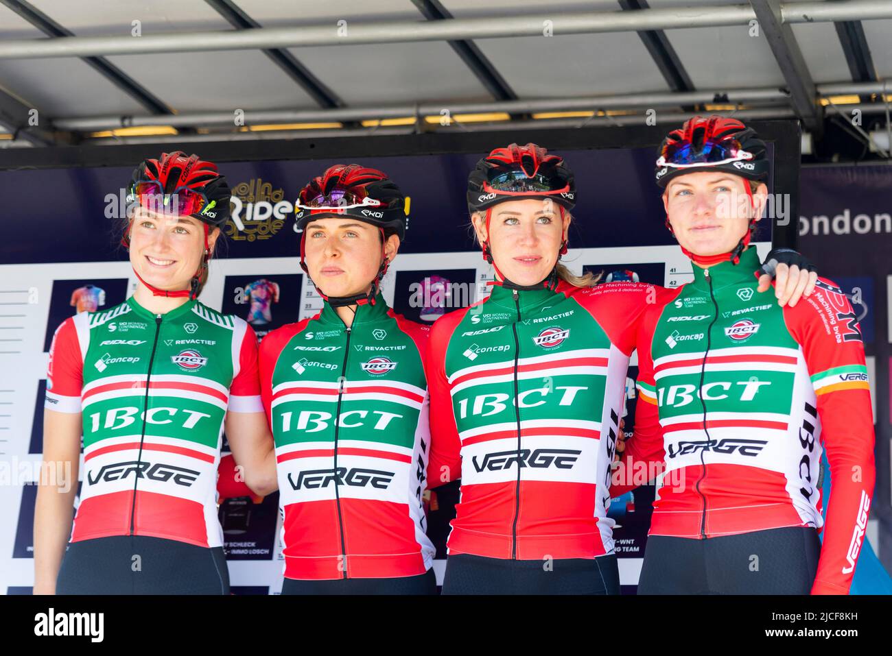 Mia Griffin, Megan Armitage, Georgia Whitehouse, Alice Sharpe cyclists ...