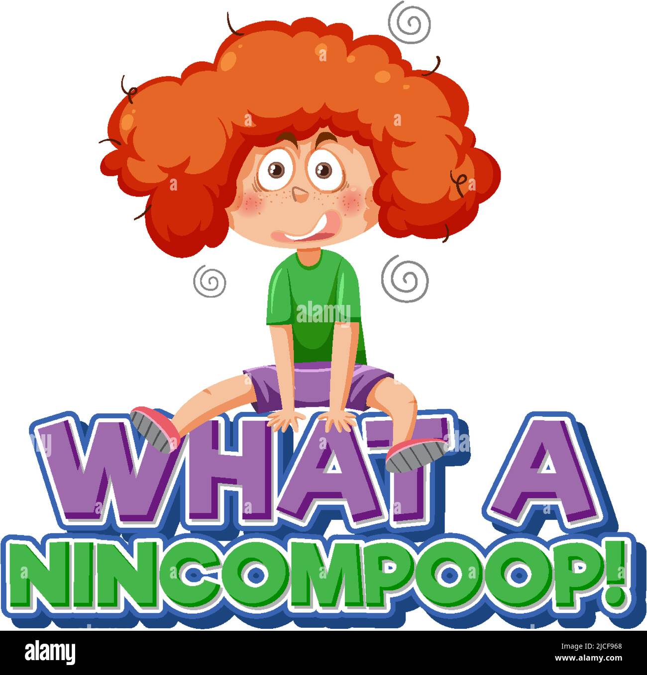Cartoon character with word expression illustration Stock Vector Image ...