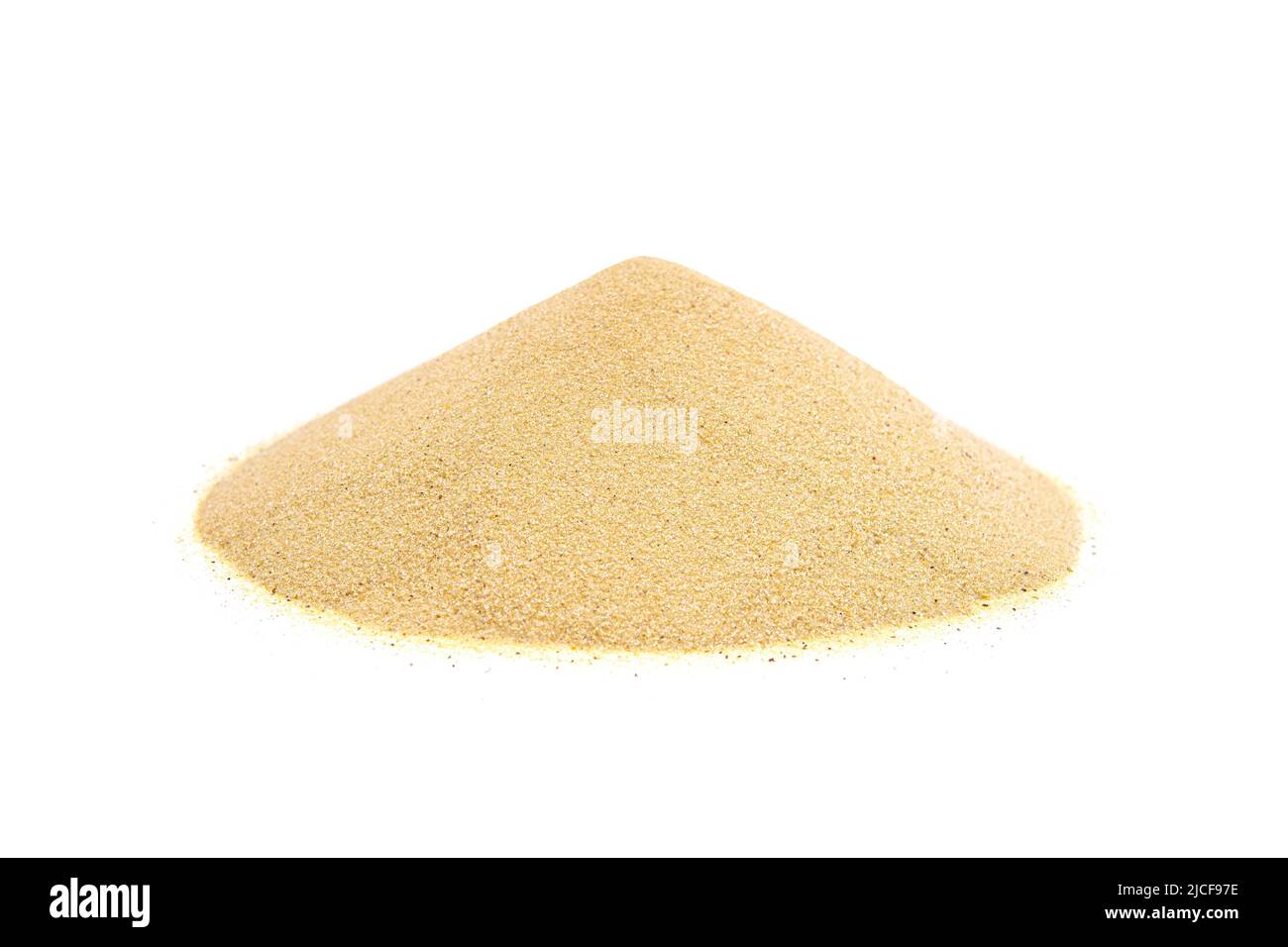 Cone shaped pile of fine sand isolated on white background Stock Photo ...