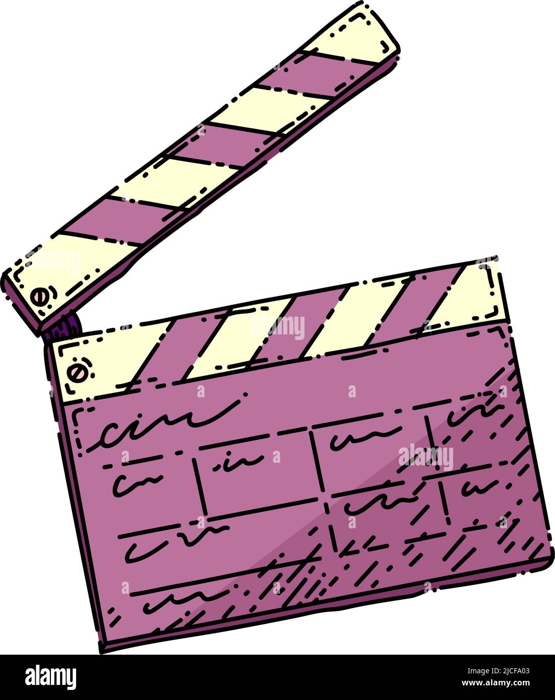 clapper board sketch hand drawn vector Stock Vector Image & Art - Alamy