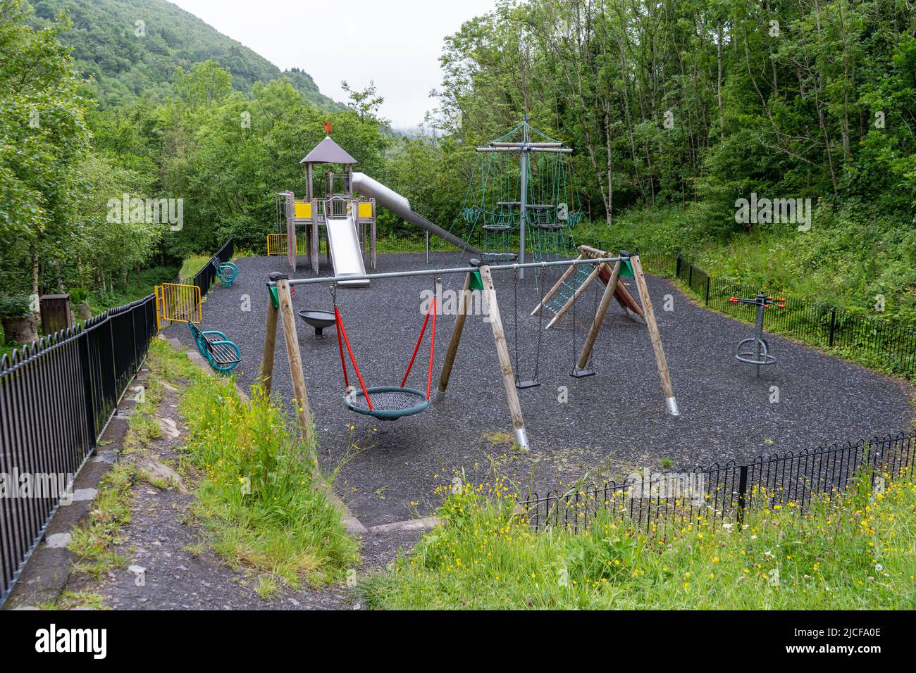 Forest children playground Stock Photo - Alamy