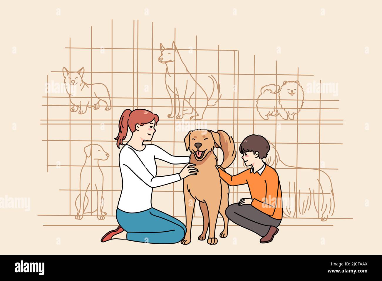 Dog rescue center Stock Vector Images - Alamy