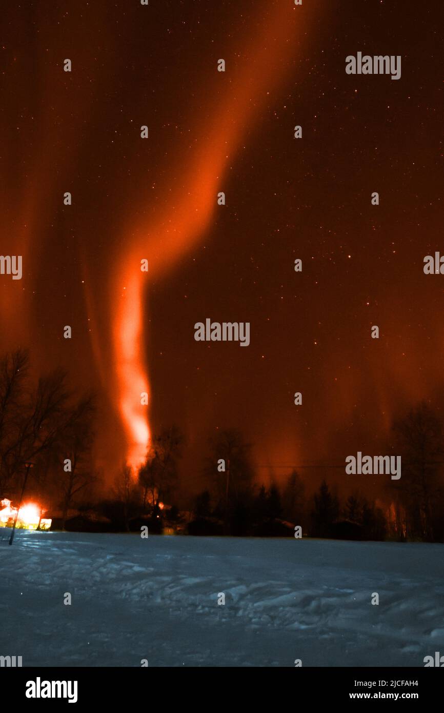 Northern lights of many shades of color Lapland Stock Photo - Alamy