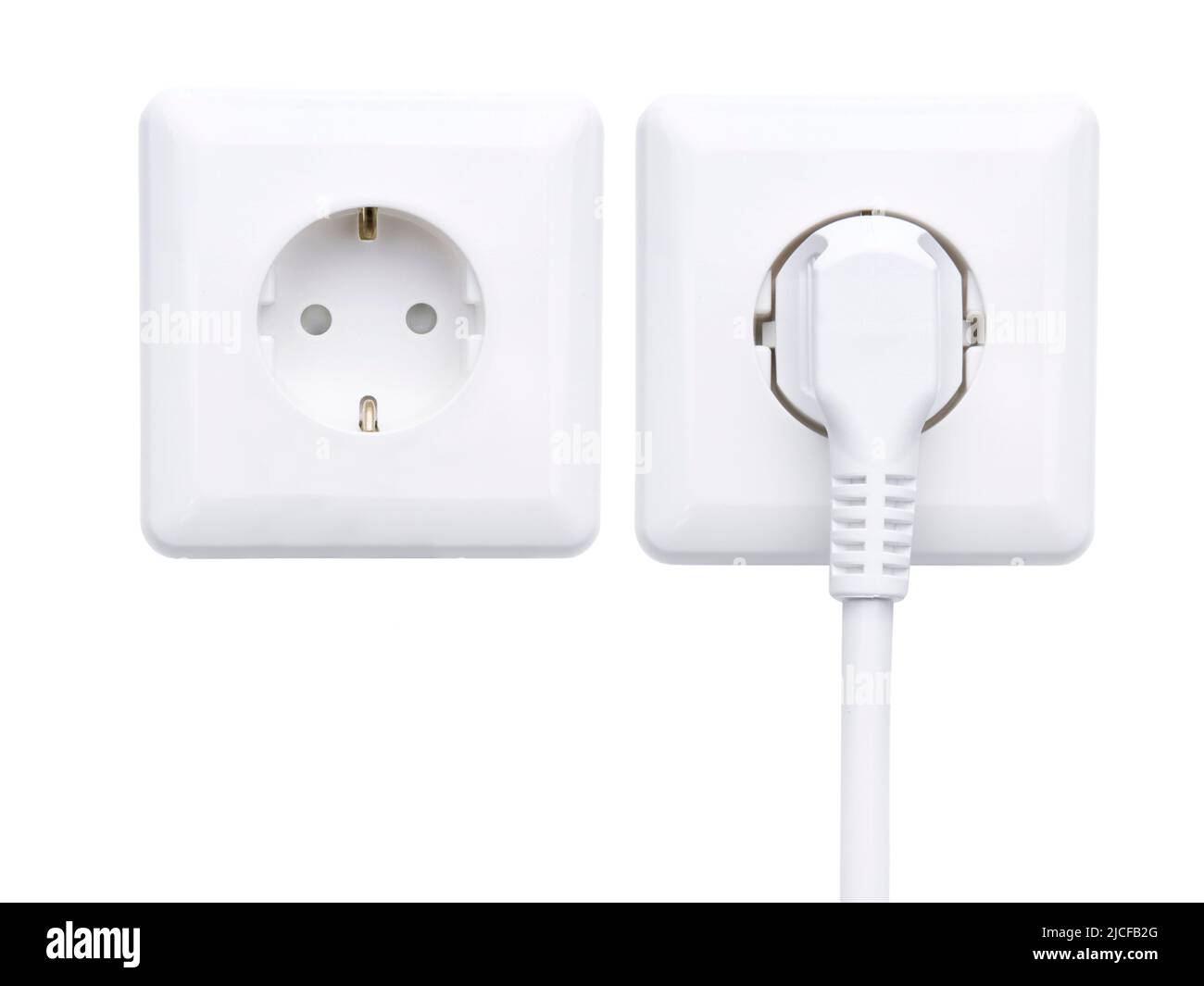 White socket isolated against white background Stock Photo - Alamy