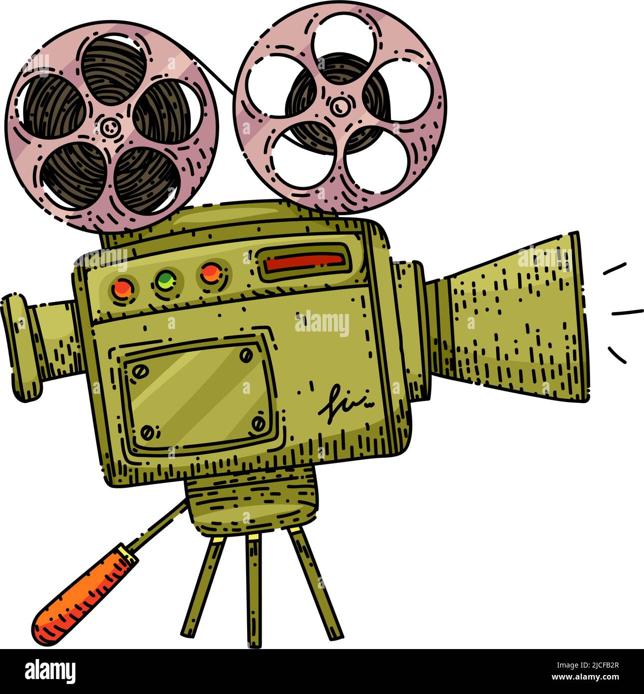 cinema camera sketch hand drawn vector Stock Vector Image & Art - Alamy