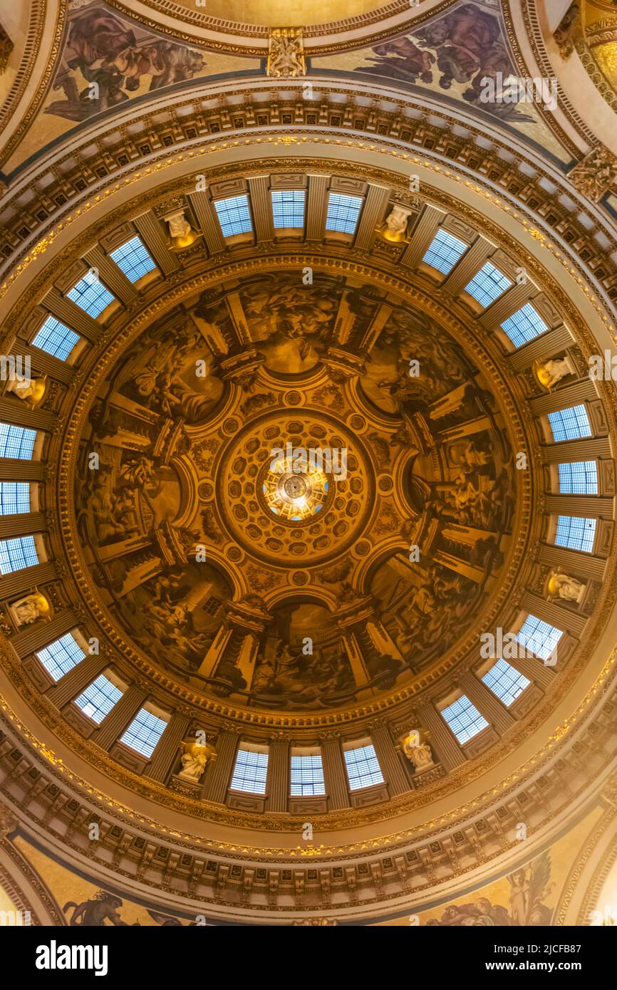 England, London, St. Paul's Cathedral, The Dome designed by Sir ...