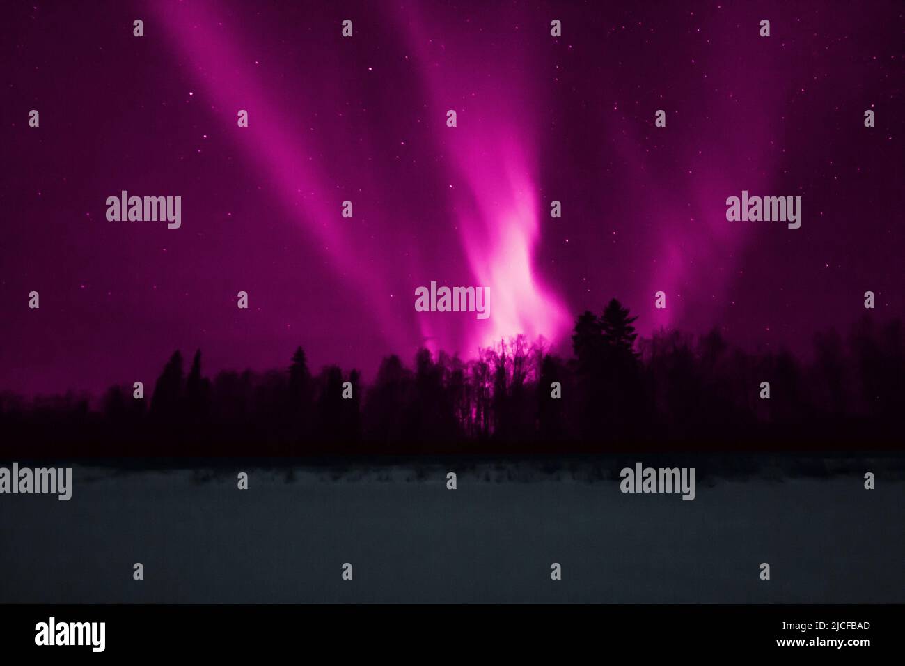 Northern lights of many shades of color Lapland Stock Photo - Alamy