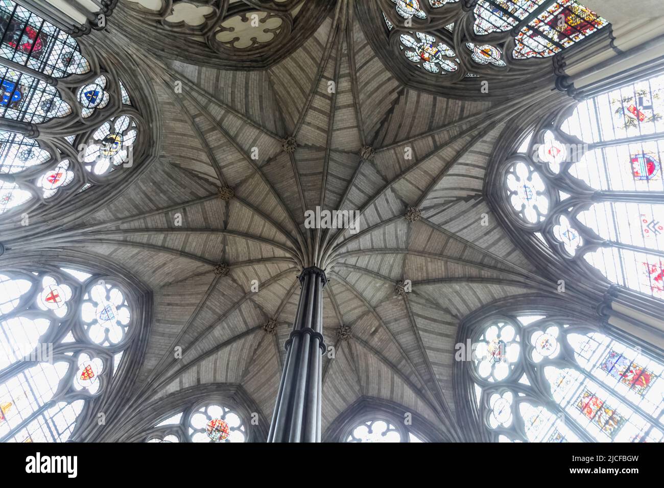 England, London, Westminster Abbey, The Chapter House, The Vaulted ...