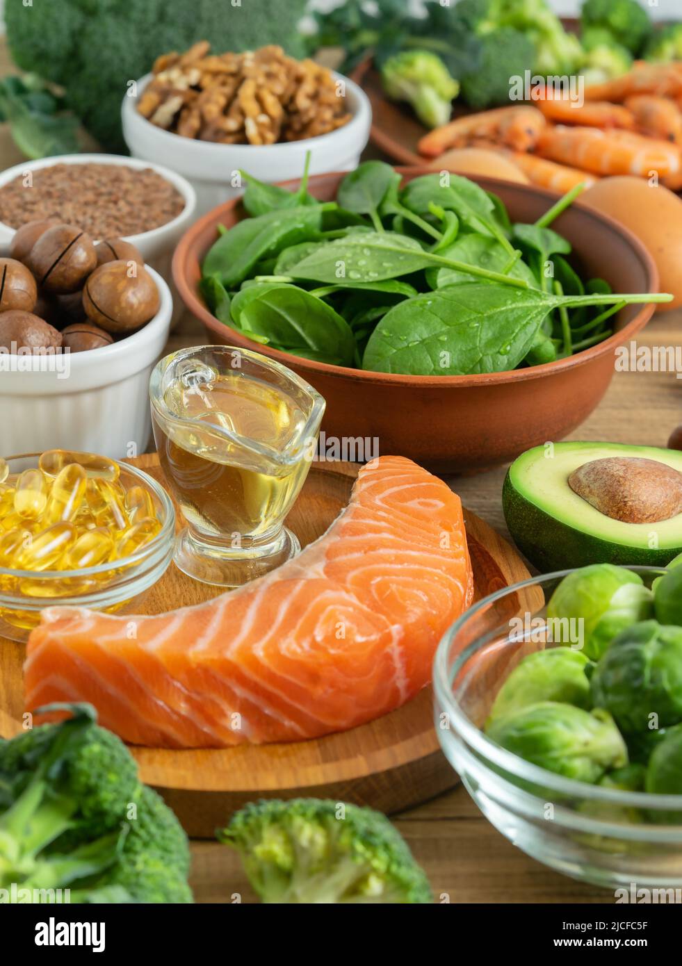 Selection fresh seafood vegetables hi-res stock photography and images ...
