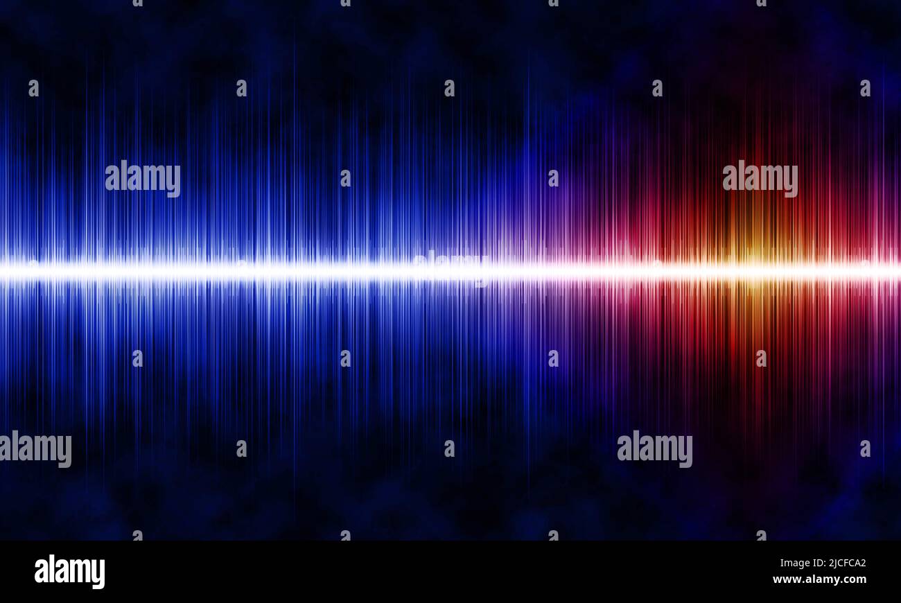 Digital blue and red sound wave on black background Stock Photo - Alamy