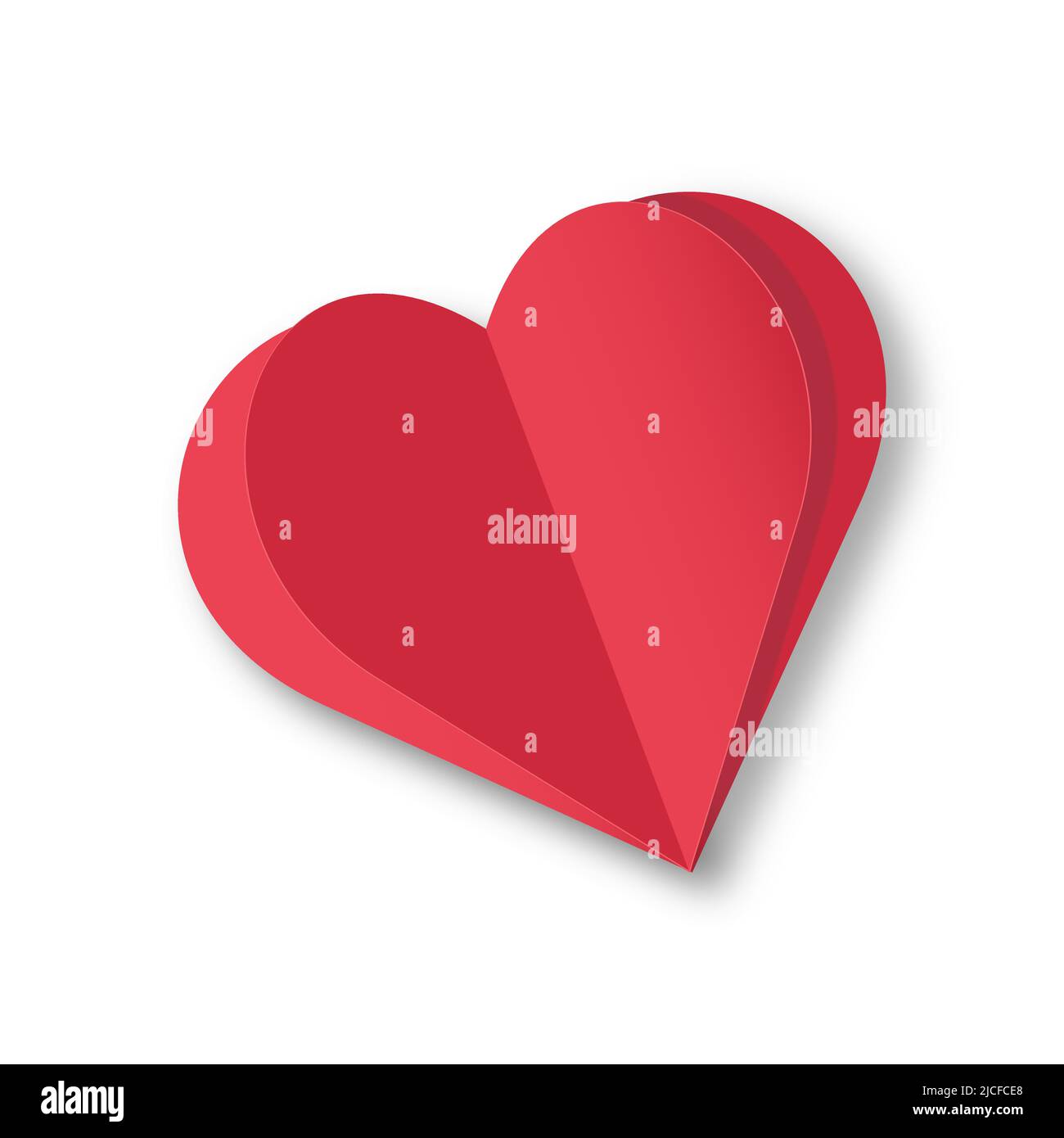 Editable vector clipart of paper cut heart. EPS10 Stock Vector Image ...