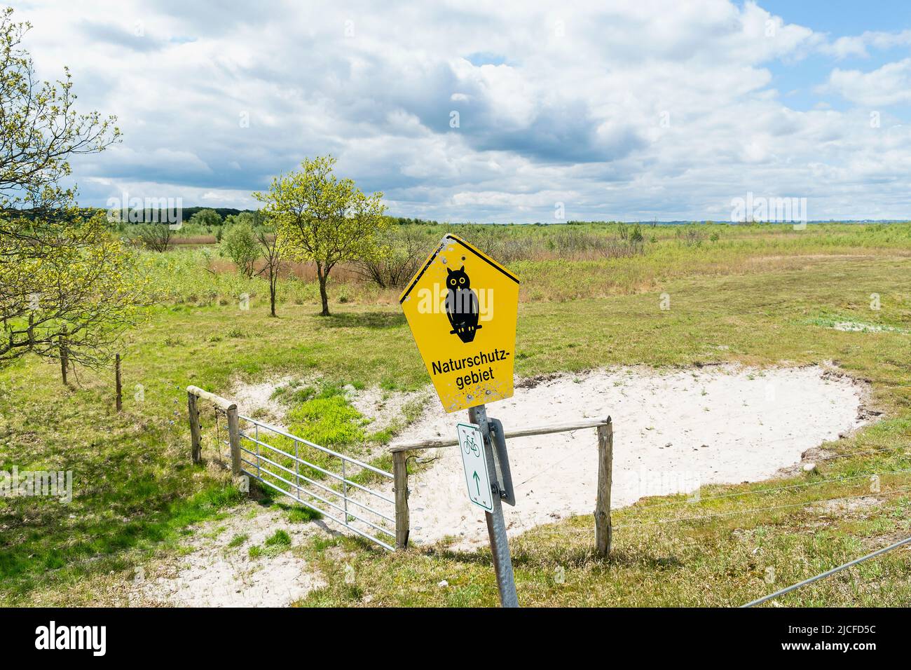 Germany, Schleswig-Holstein, "Geltinger Birk", sign "nature reserve ...