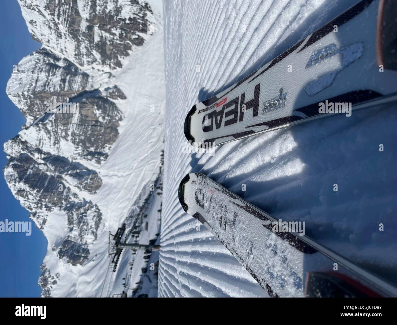 Grooves of ski slope hi-res stock photography and images - Alamy