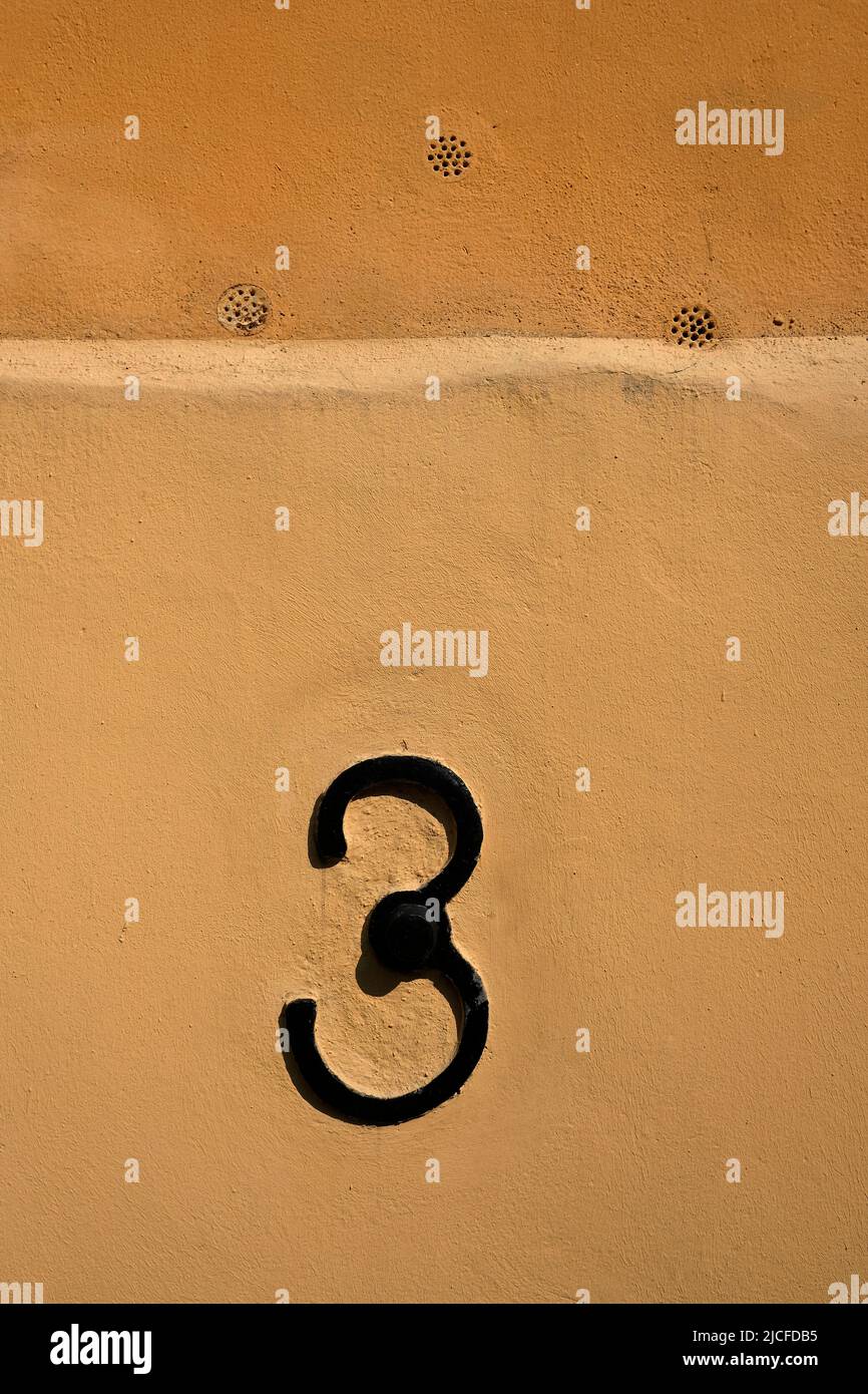 Sweden, wall, cramp, number 3 Stock Photo - Alamy