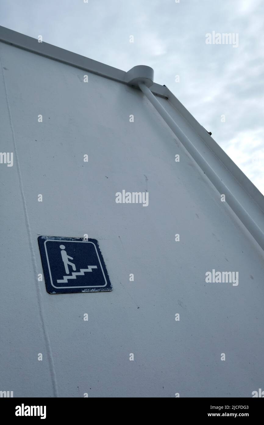 Sweden, Denmark, Helsingborg, Helsingör, Elsinore, ferry, sign Stock ...