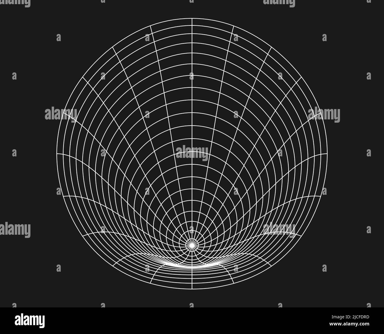 Cyber distorted grid, retro punk design element. Wireframe wave ...