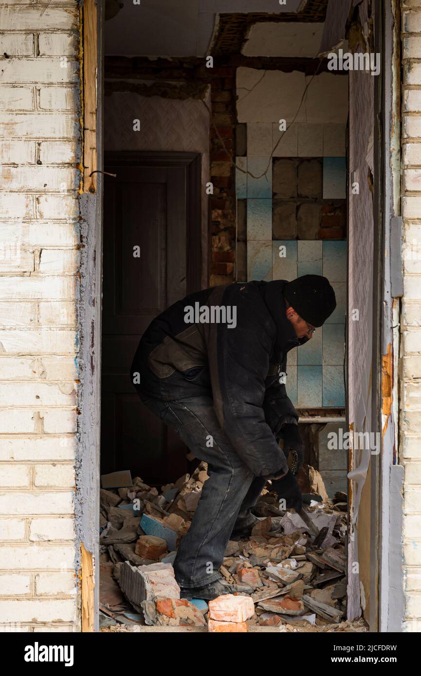 the bombed village Andriivka Stock Photo - Alamy