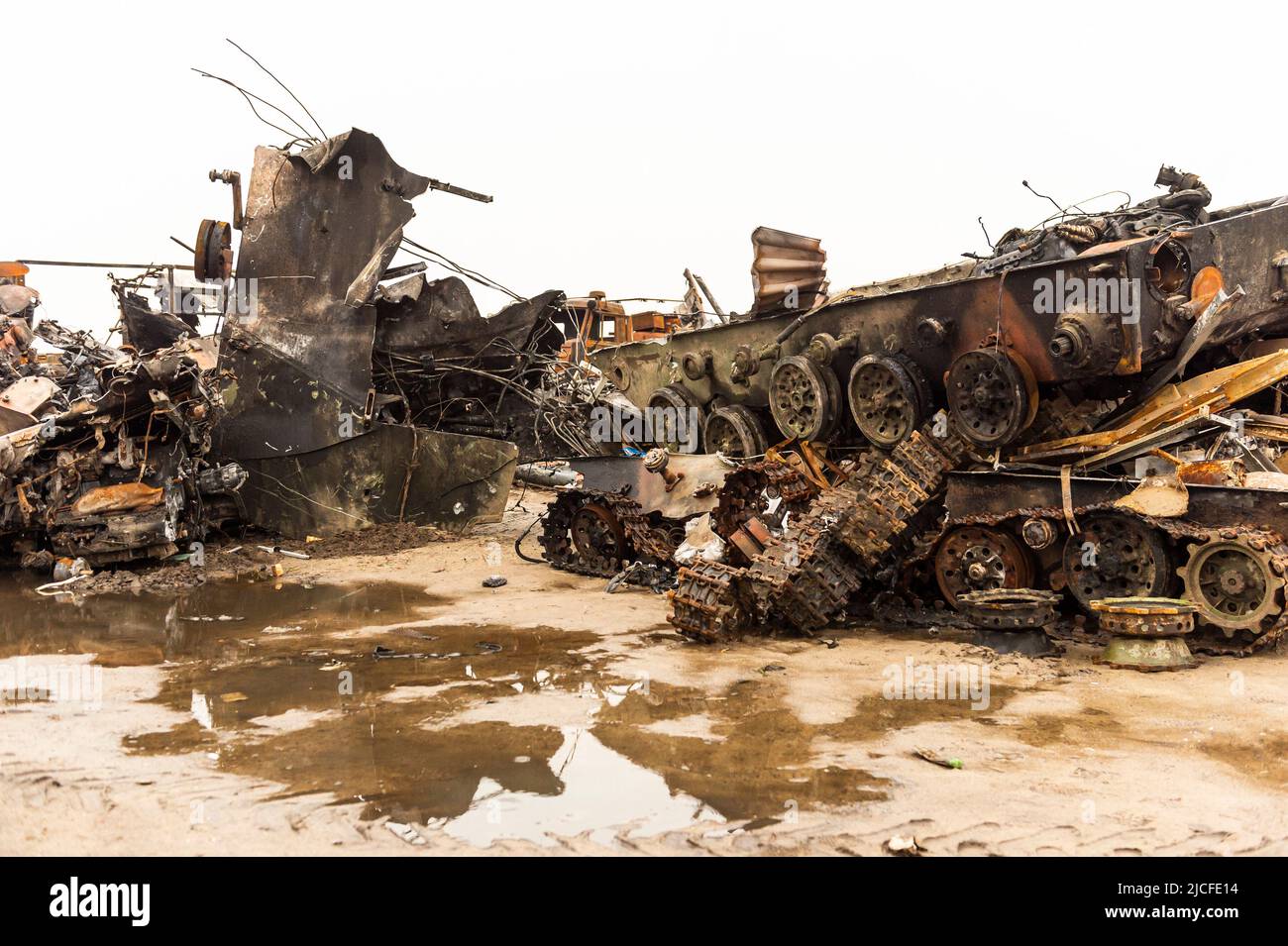 Tank cemetery near Bucha Stock Photo - Alamy