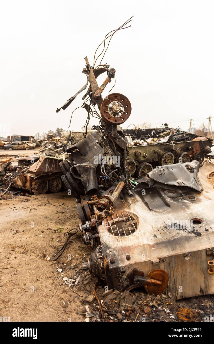 Tank cemetery near Bucha Stock Photo - Alamy