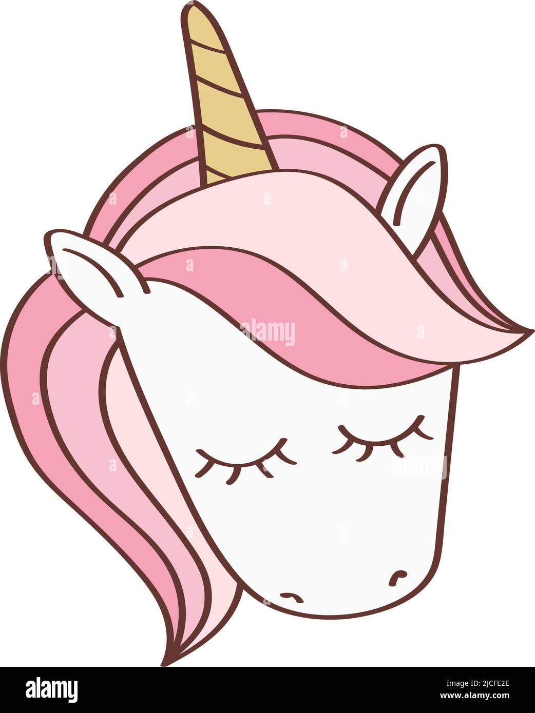 Cute Unicorn Face Clipart for Kids Holidays and Goods. Happy Clip Art ...
