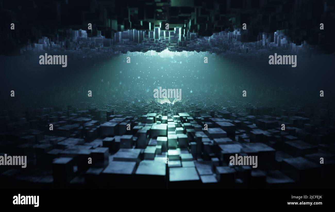 3d illustration. Futuristic empty stage. Modern background technologies ...