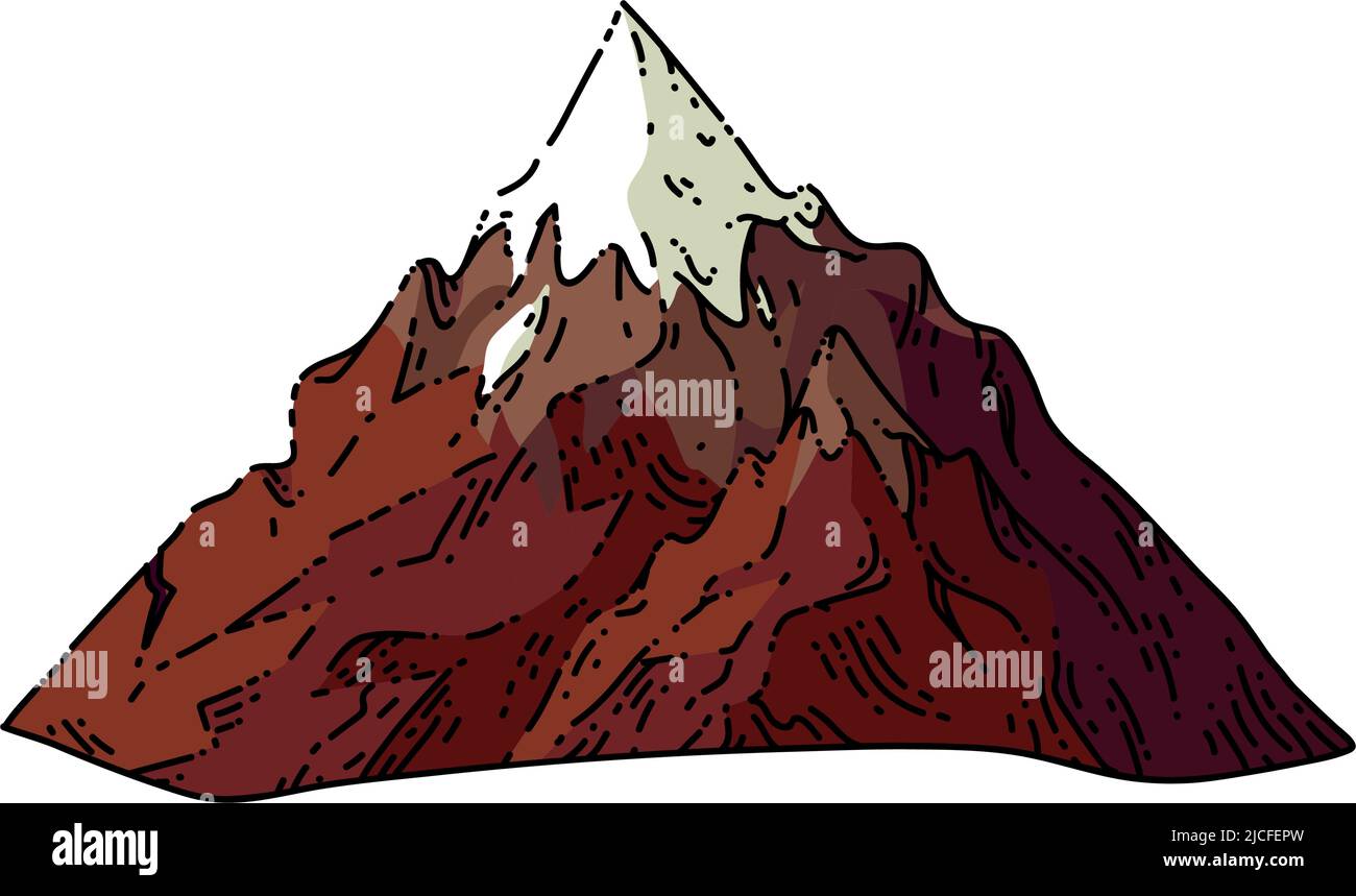 Mountain panorama snowy ridge Stock Vector Images - Alamy