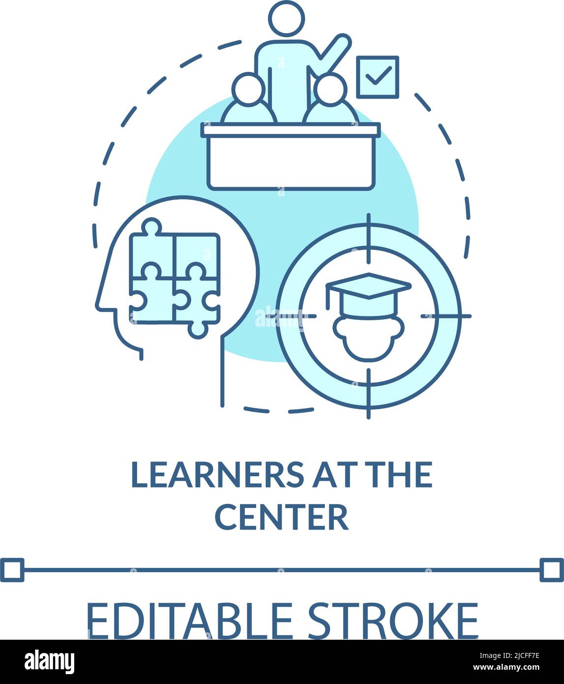 Learners at center turquoise concept icon Stock Vector Image & Art - Alamy Learners at center turquoise concept icon Stock Vector Image & Art - Alamy