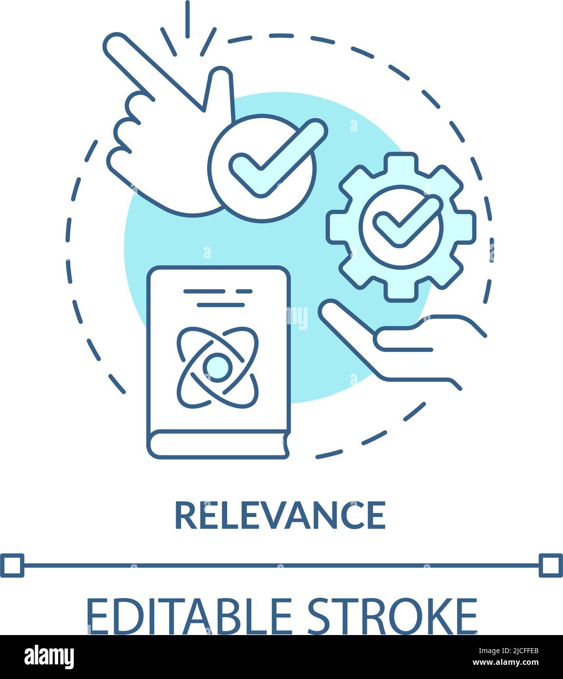 Relevance turquoise concept icon Stock Vector Image & Art - Alamy
