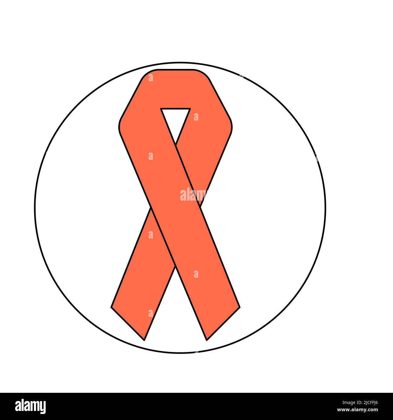 Round template cancer ribbon icon, medicament and pharmaceutical symbol ...