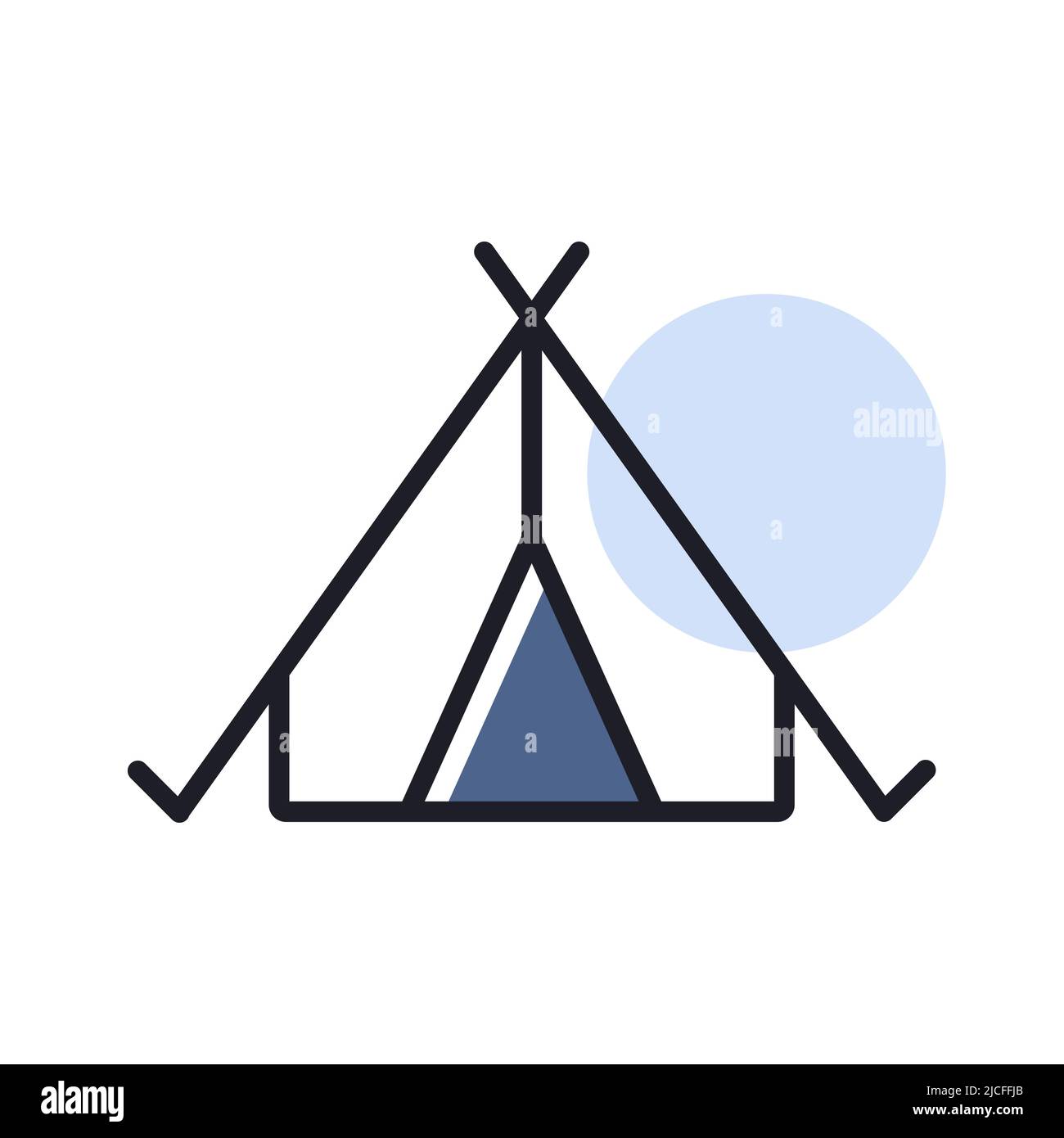 Tourist tent vector icon. Camping and Hiking sign. Graph symbol for ...