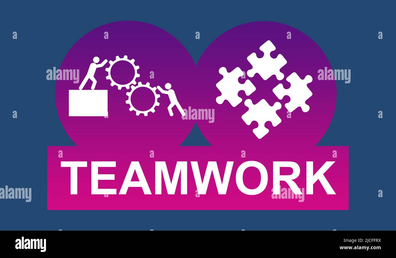 Illustration of a teamwork concept Stock Photo - Alamy
