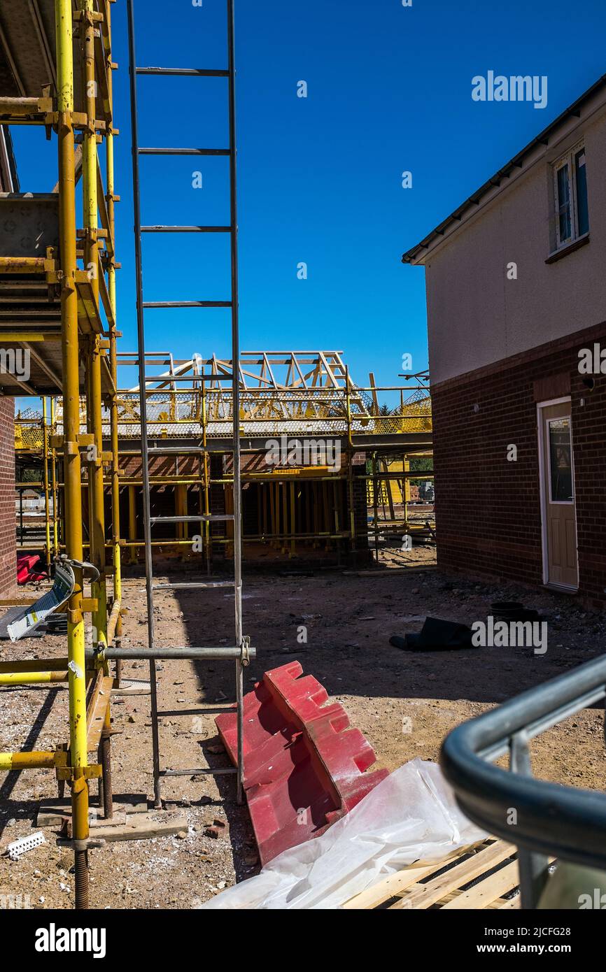 New houses under construction on a building site in Southport, UK Stock ...