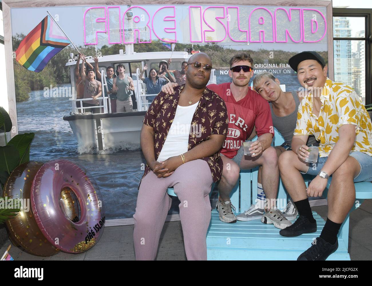Los Angeles, USA, 12/06/2022, (L-R) FIRE ISLAND Cast & Crew - Actors ...