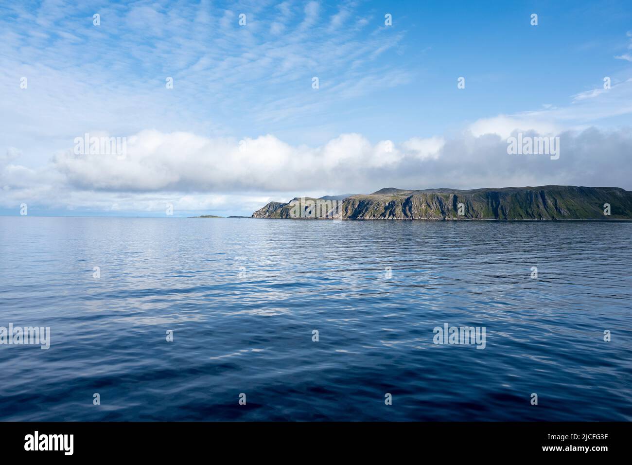 Norway, Troms og Finnmark, coastal landscape near Nordkap Stock Photo ...