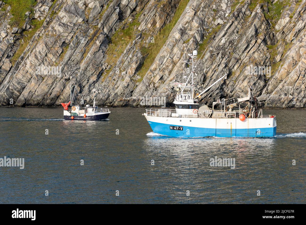 Fishing boat near kjollefjord hi-res stock photography and images - Alamy