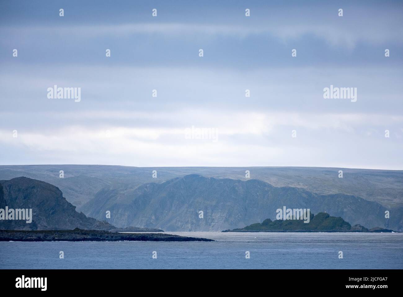 Norway, Troms og Finnmark, coastal landscape near Gamvik Stock Photo ...