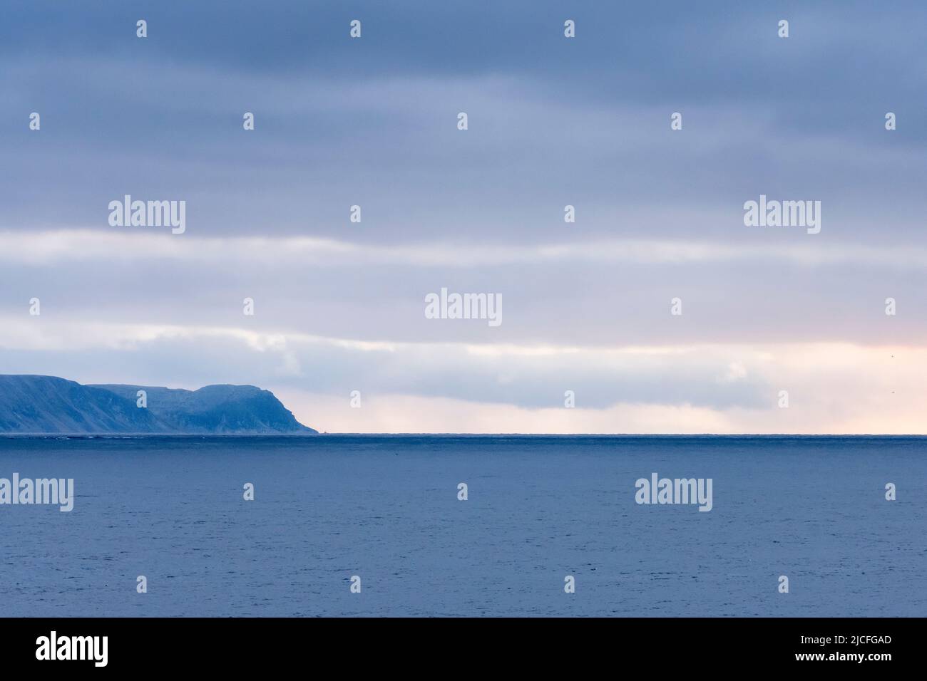 Norway, Troms og Finnmark, coastal landscape near Gamvik Stock Photo ...