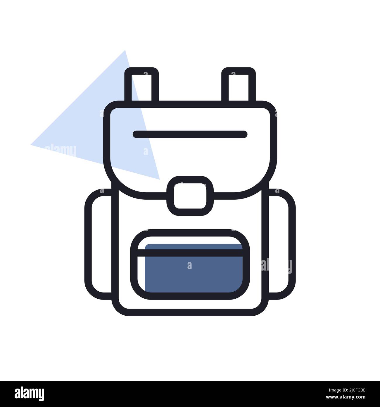Camping backpack vector icon. Camping and Hiking sign. Graph symbol for ...
